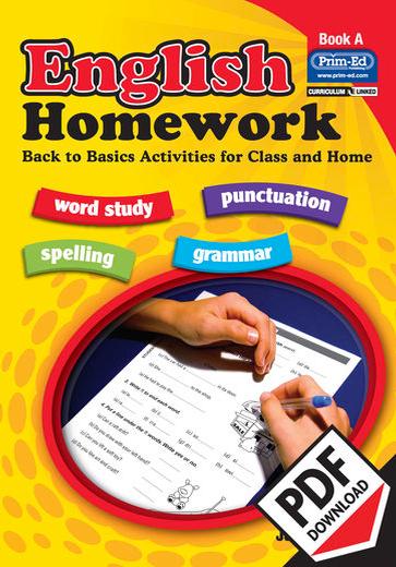 English Homework: Book A eBook | Senior Infants | Prim-Ed