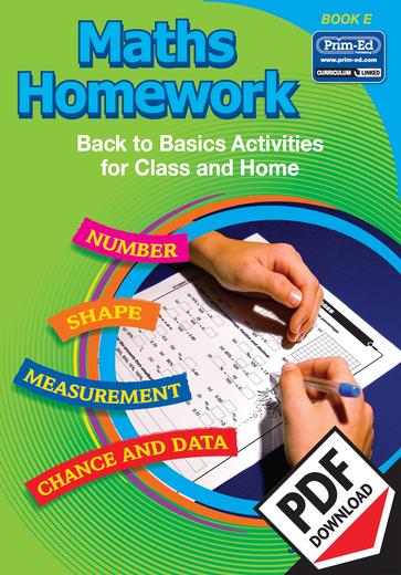 Maths Homework: Book E eBook | 4th Class Maths | Prim-Ed