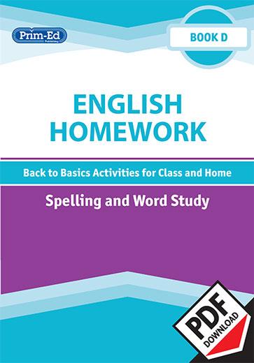 English Homework - Spelling and Word Study: 3rd Class eBook