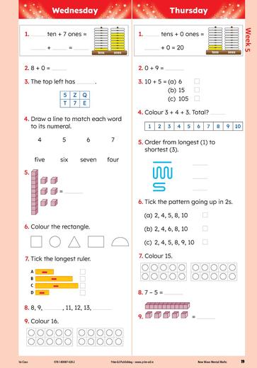 New Wave Mental Maths: 1st Class (New 2024 edition) | Prim-Ed Publishing