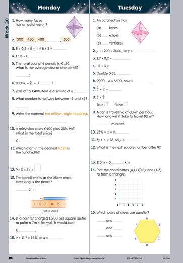New Wave Mental Maths: 6th Class (2025 edition) | Mathematics | 6th Class