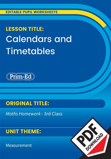 Calendars and Timetables | Mathematics | 3rd Class