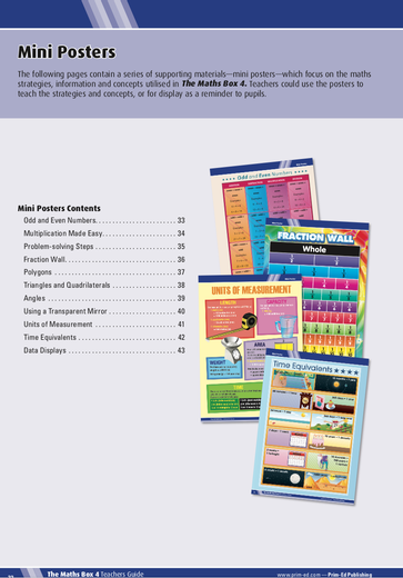 The Maths Box: Box 4 Mini Posters | Prim-Ed Publishing
