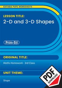 2-D and 3-D Shapes - 3rd Class