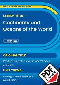 Continents and Oceans of the World | English | 2nd Class