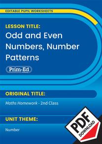 Odd and Even Numbers, Number Patterns | Mathematics | 2nd Class